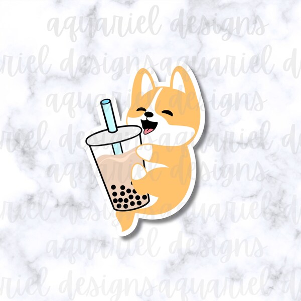 Corgi Boba Stickers - Etsy
