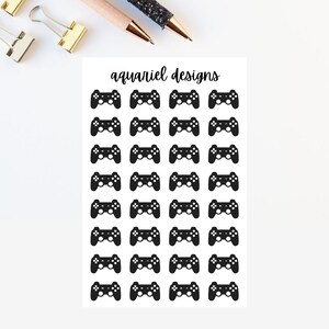 Video Game Controller Set of 32 Gaming, Gamer Planner Stickers Bullet ...