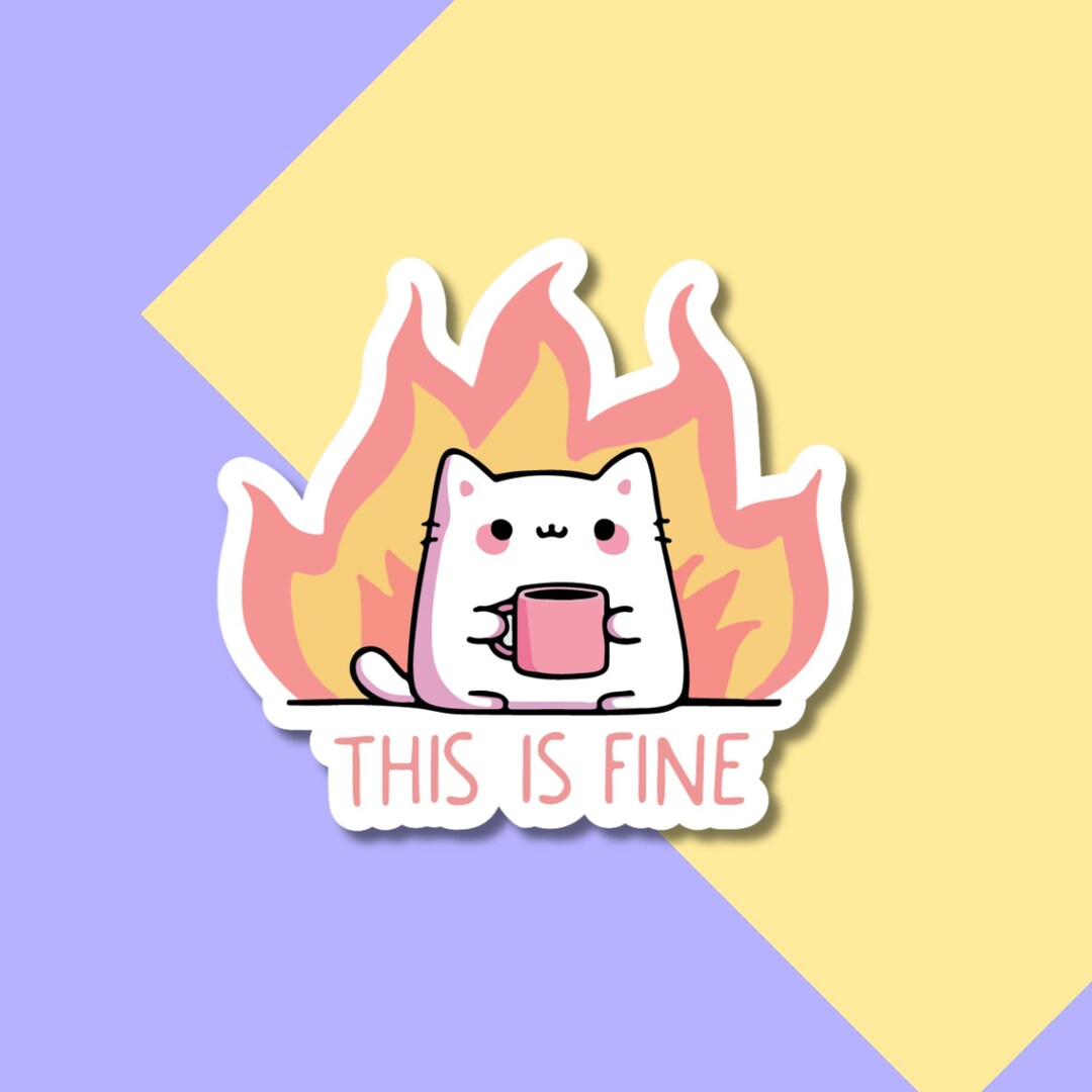 This is Fine Stickers, Cat Stickers, Funny Stickers for Planners, Water ...