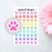 Paw Print Stickers, Cat Paw Print, Dog Paw Print, Set of 54 Paw Print ...