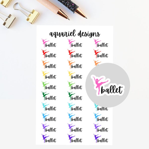 Ballet Sticker - Etsy