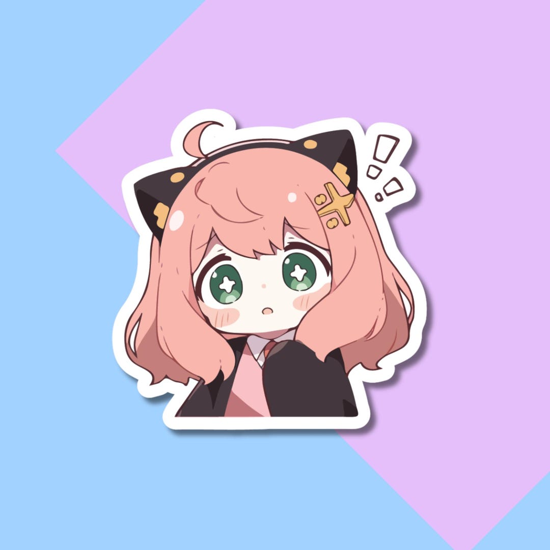 Anya Shocked Spy X Family Stickers for Planners, Water Bottles, Laptops ...