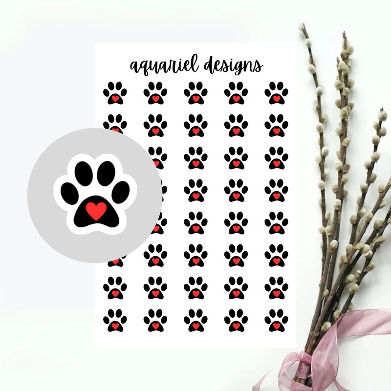 Paw Print Calendar - Etsy