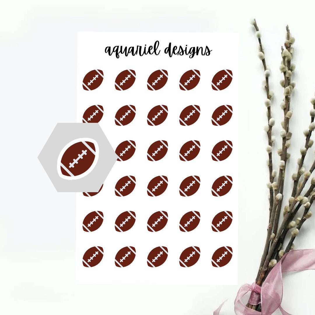 Football Sticker Sheet Set of 30 Football Planner Stickers Bullet ...