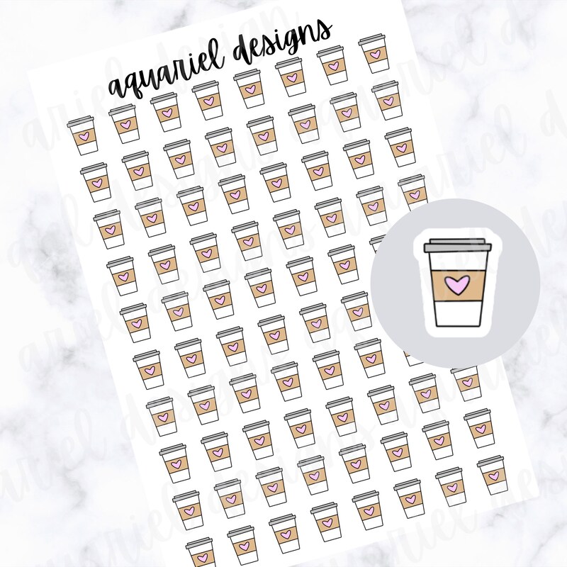 Coffee Cup Stickers - Etsy
