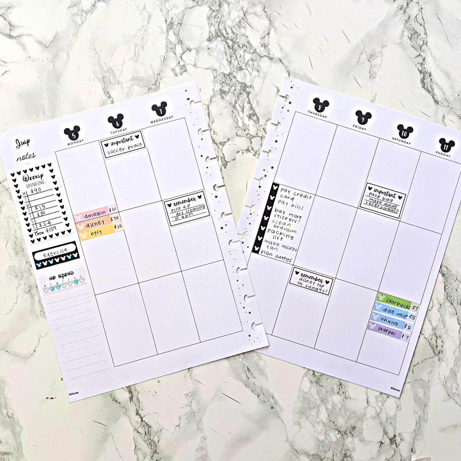 Disney Checklist Stickers Planner Stickers Bullet Journal - Etsy