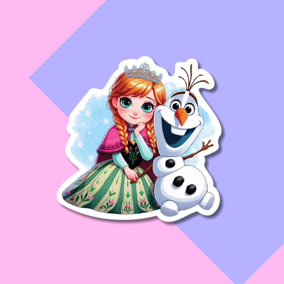 Frozen Anna and Olaf Stickers for Planners, Water Bottles, Laptops, Etc ...