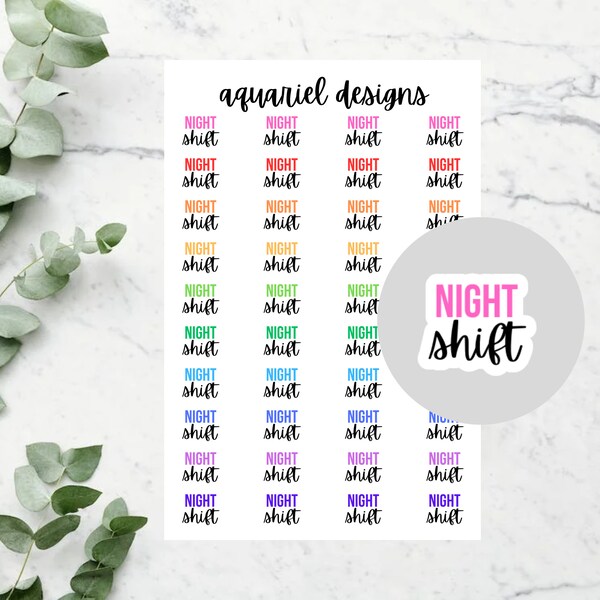 Night Shift Planner - Etsy