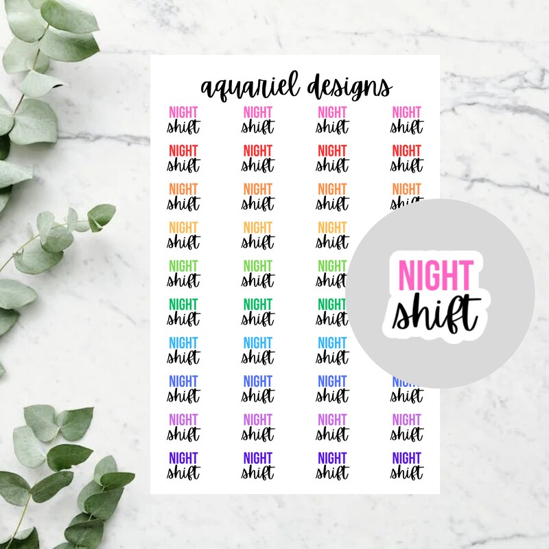 Night Shift Planner - Etsy