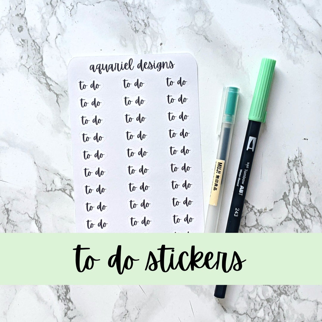 To Do Stickers Planner Stickers Bullet Journal Stickers - Etsy