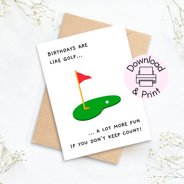 Golf Card - Etsy