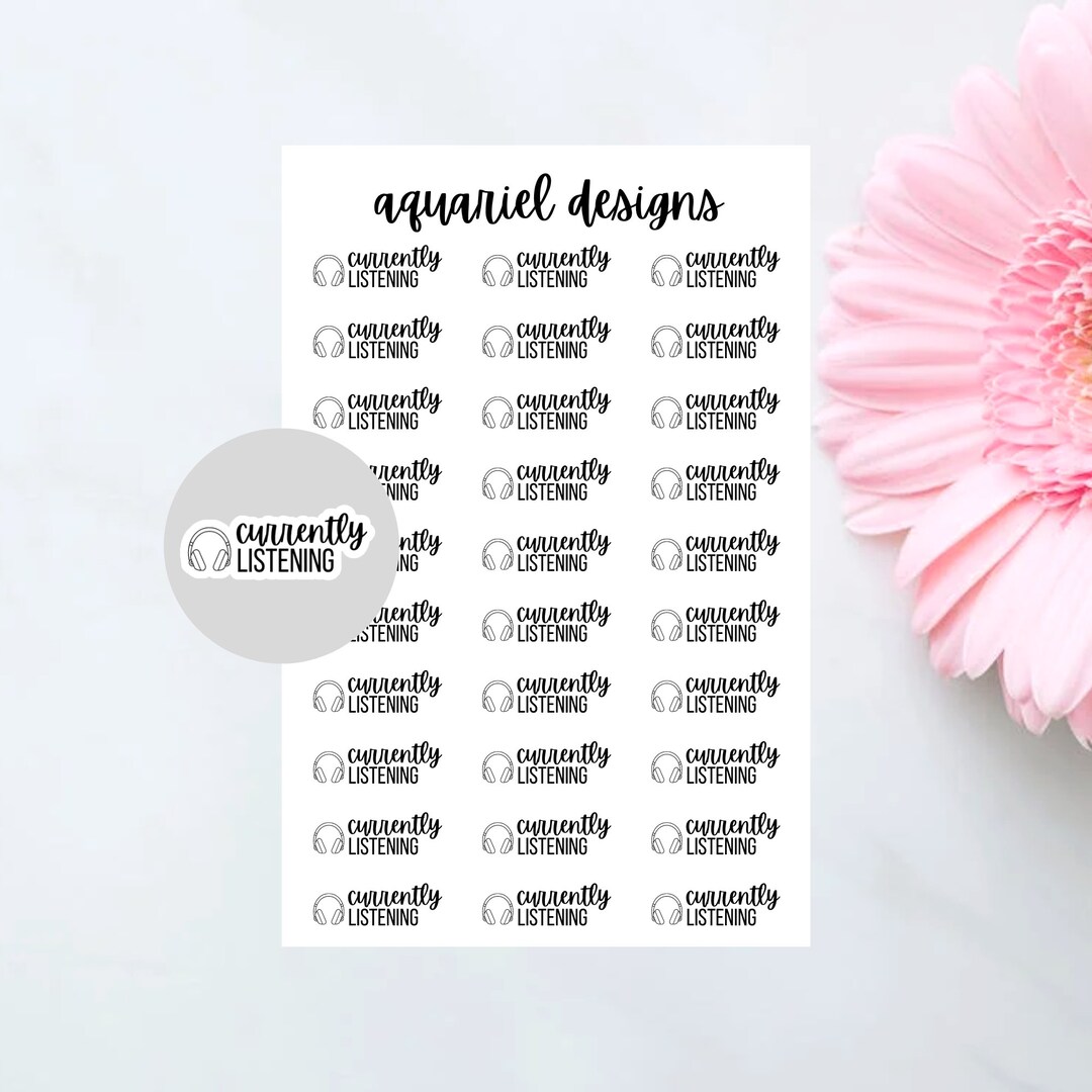 Currently Listening Stickers, Music, Audio Book, Podcast Stickers ...