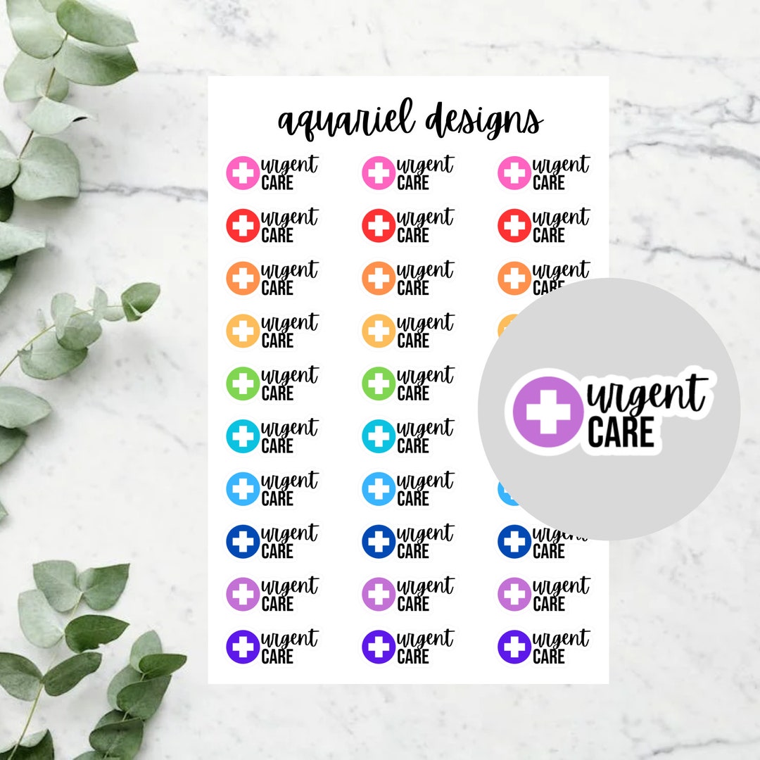 Urgent Care Stickers, 30 Urgent Care Stickers for Planners, Calendars ...