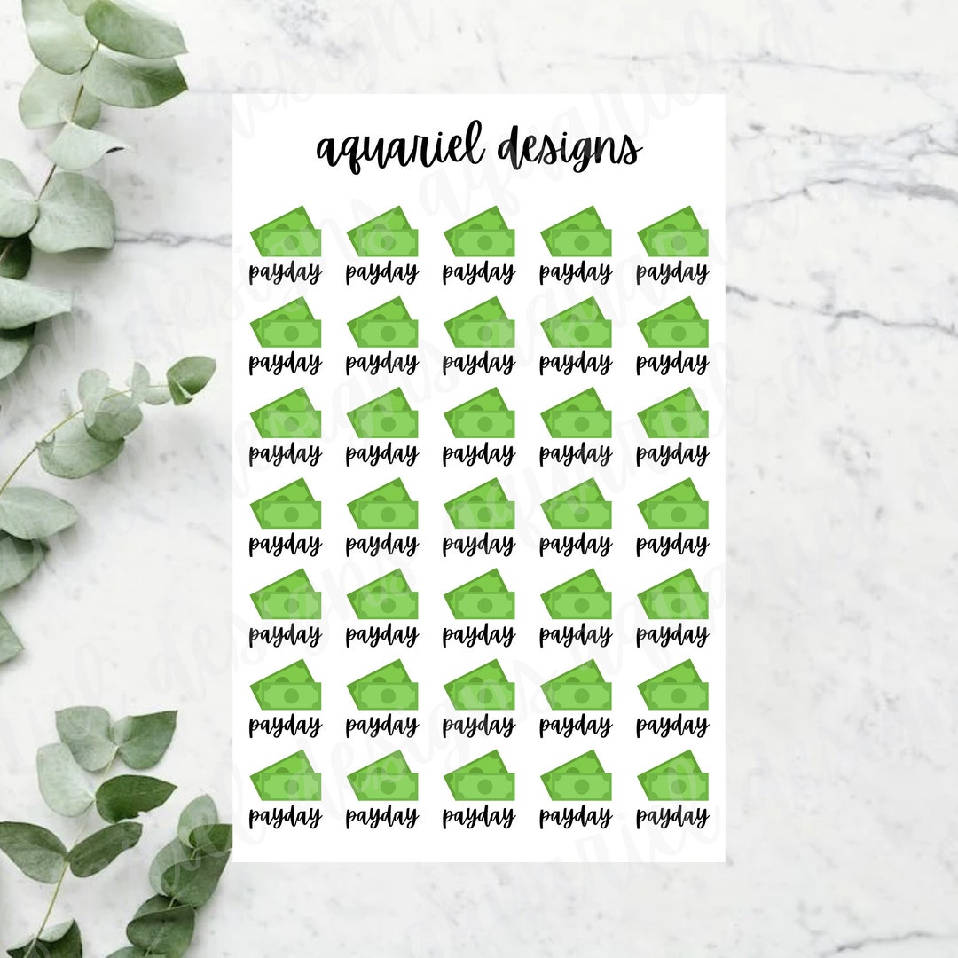 Payday Stickers Set of 35 Payday Planner Stickers Buller Journal ...