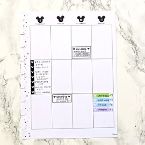 Disney Checklist Stickers Planner Stickers Bullet Journal Stickers - Etsy