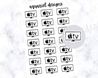 TV Stickers Television Stickers Old Tv Planner Stickers - Etsy