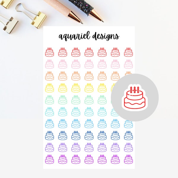 Birthday Planner Stickers - Etsy
