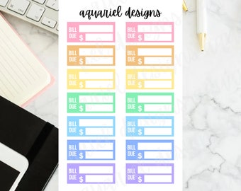 Monthly Bills Dashboard Sticker, Bills Due Stickers, Bills Paid Sticker ...