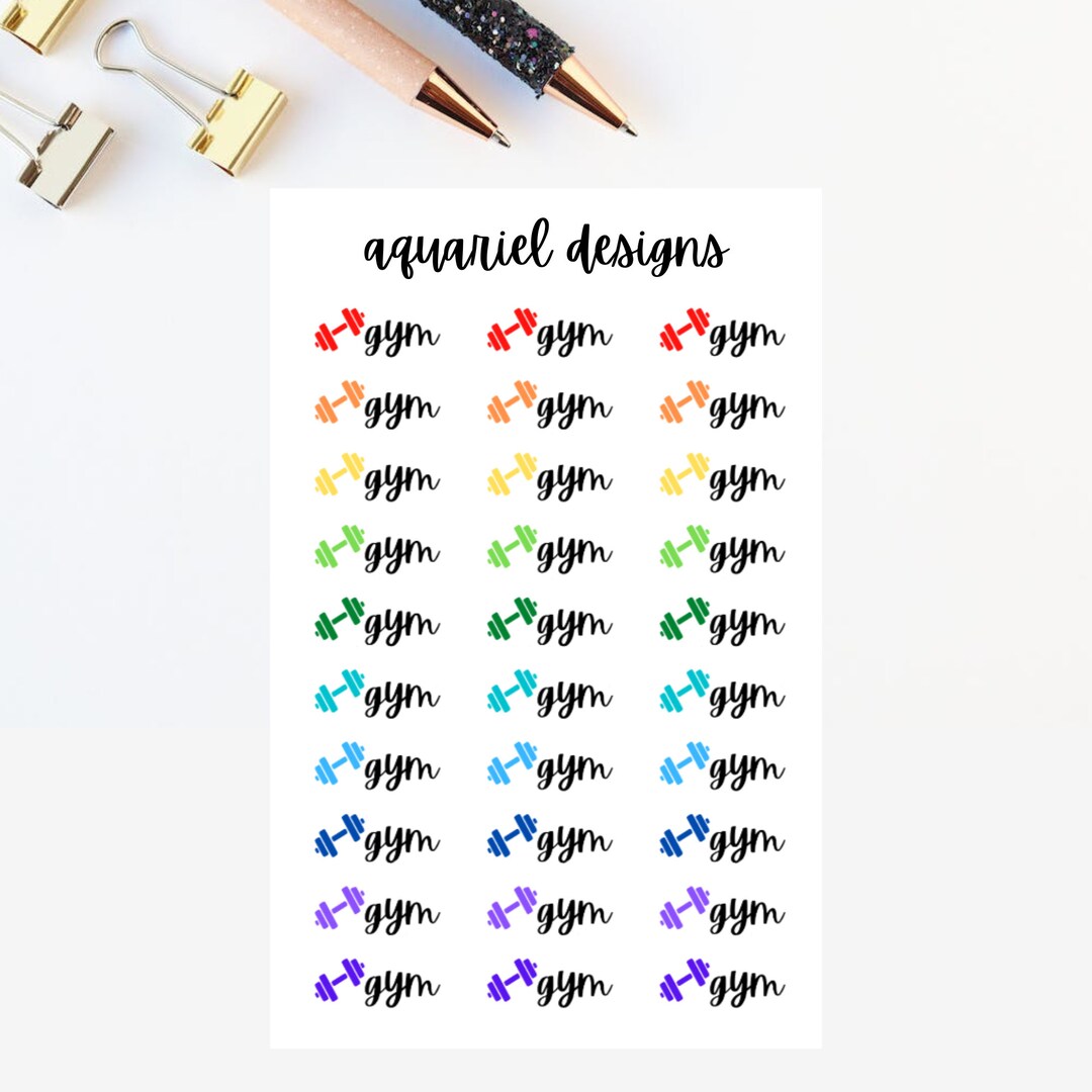 Gym Planner Stickers Set Of 30 Workout Stickers Fitness Etsy Gym Planner Stickers Set Of 30 Workout Stickers Fitness Etsy