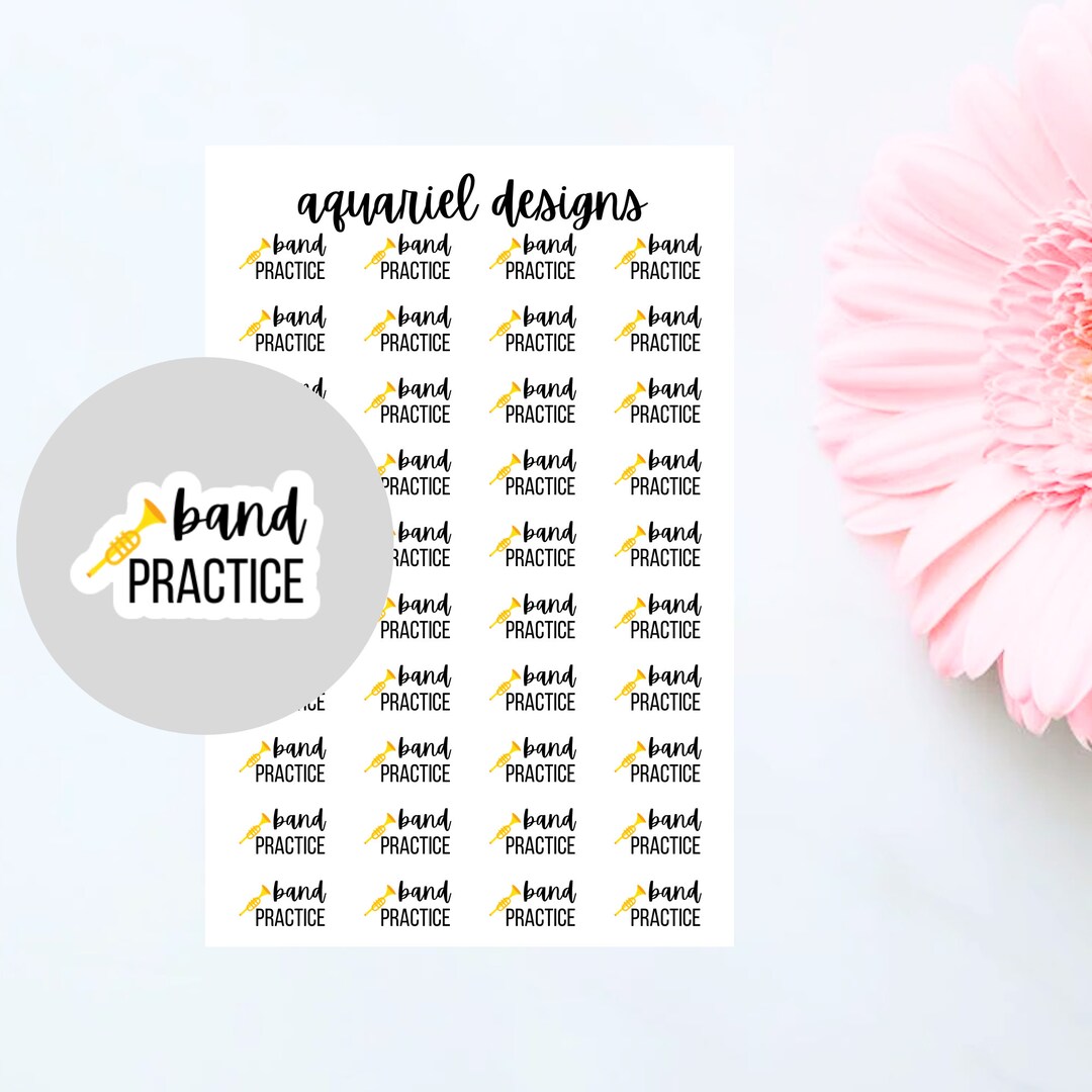 Band Practice Stickers for Planners Bullet Journals - Etsy