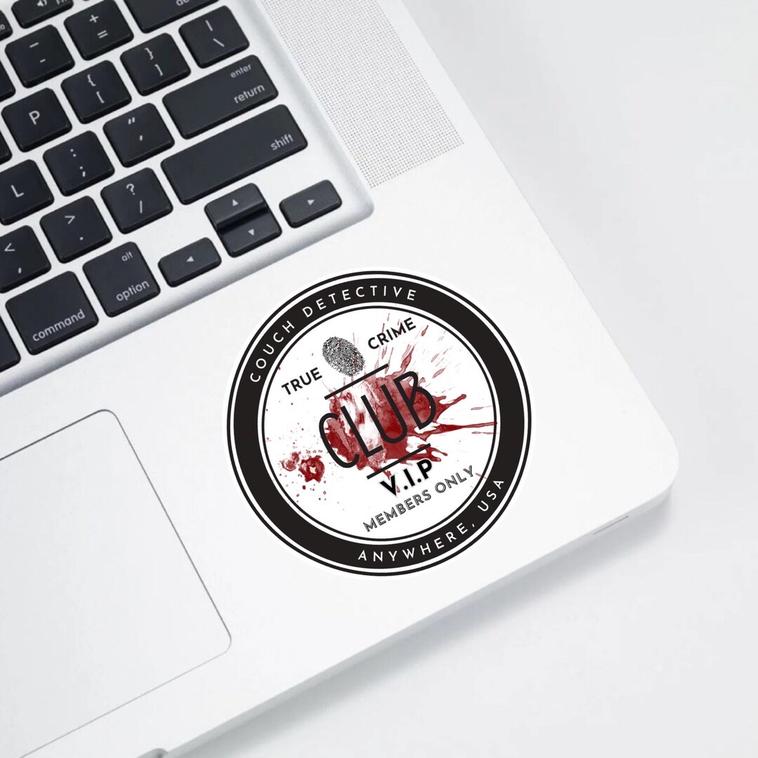 True Crime Club Vinyl Sticker/couch Detective Sticker/true Crime Vinyl ...