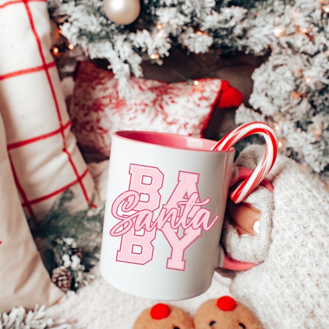 Santa Baby Pink Christmas Mug/cute Christmas Mugs/pink Christmas - Etsy