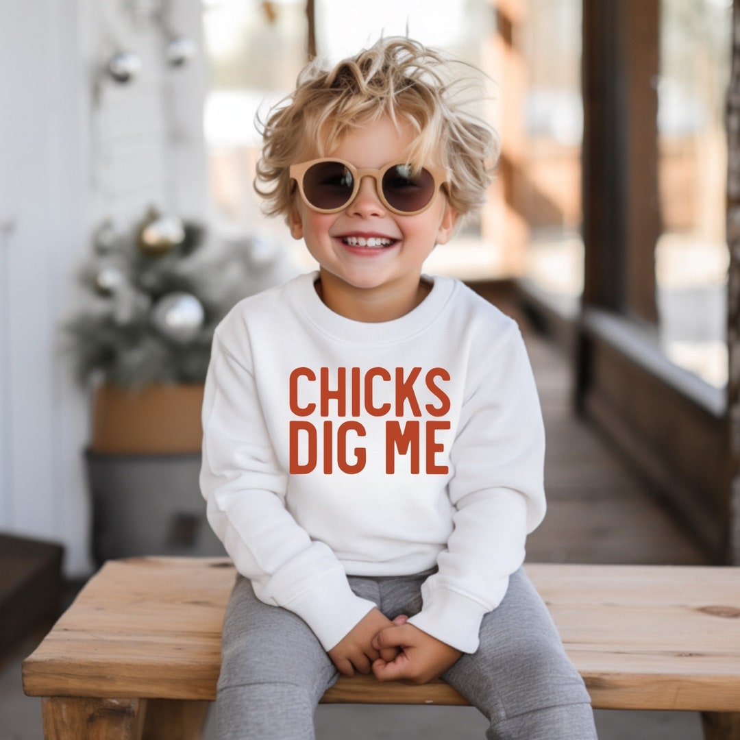 Chicks Dig Me T-shirt, Crewneck/youth Apparel/funny Youth Apparel - Etsy