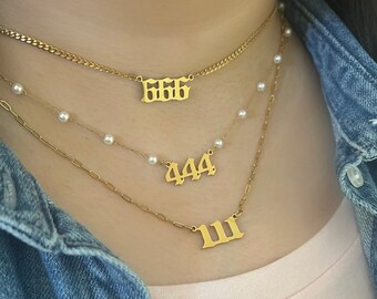 777 Gold Necklace - Etsy