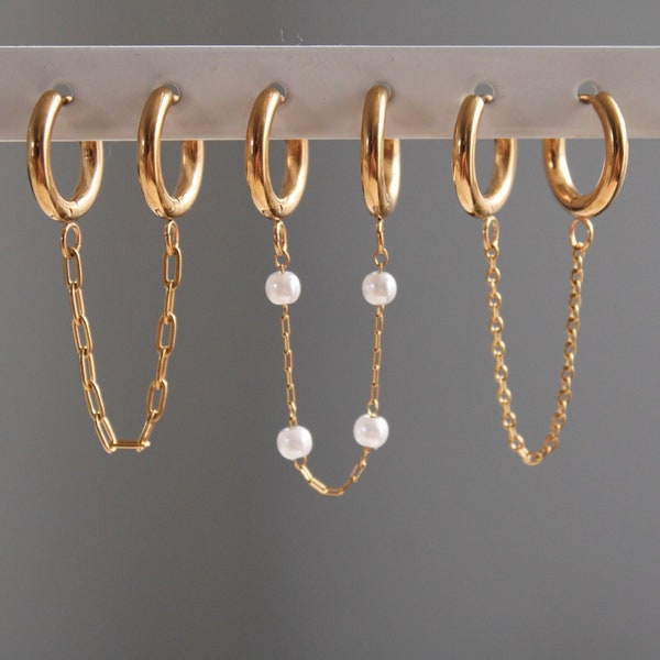 Connected Earrings - Etsy