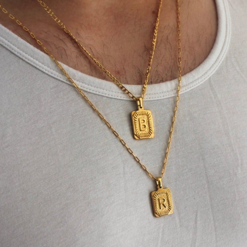Mens Initial Chains - Etsy
