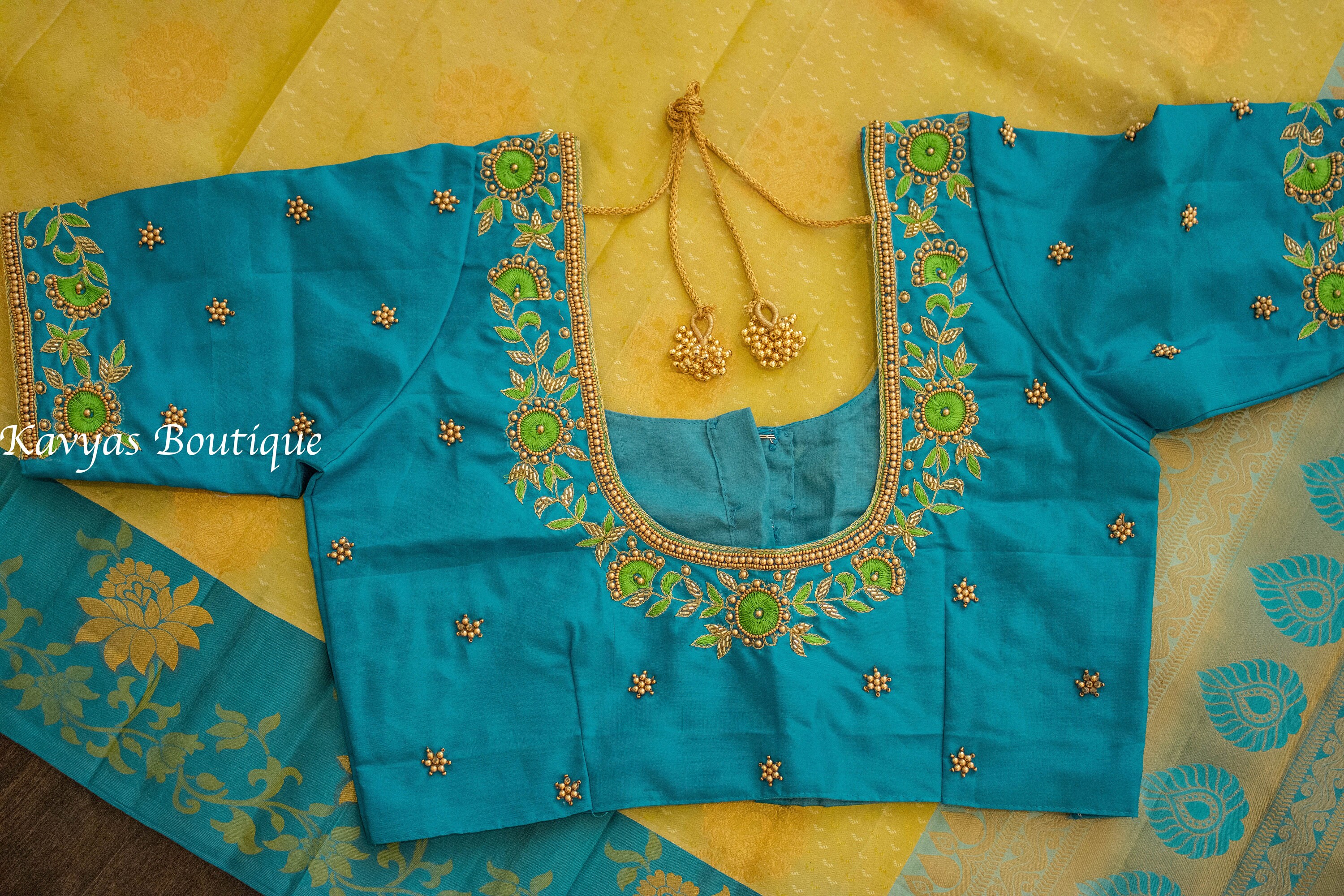 Pista Green and Rama Blue Handloom Kanchivaram Pure Silk - Etsy