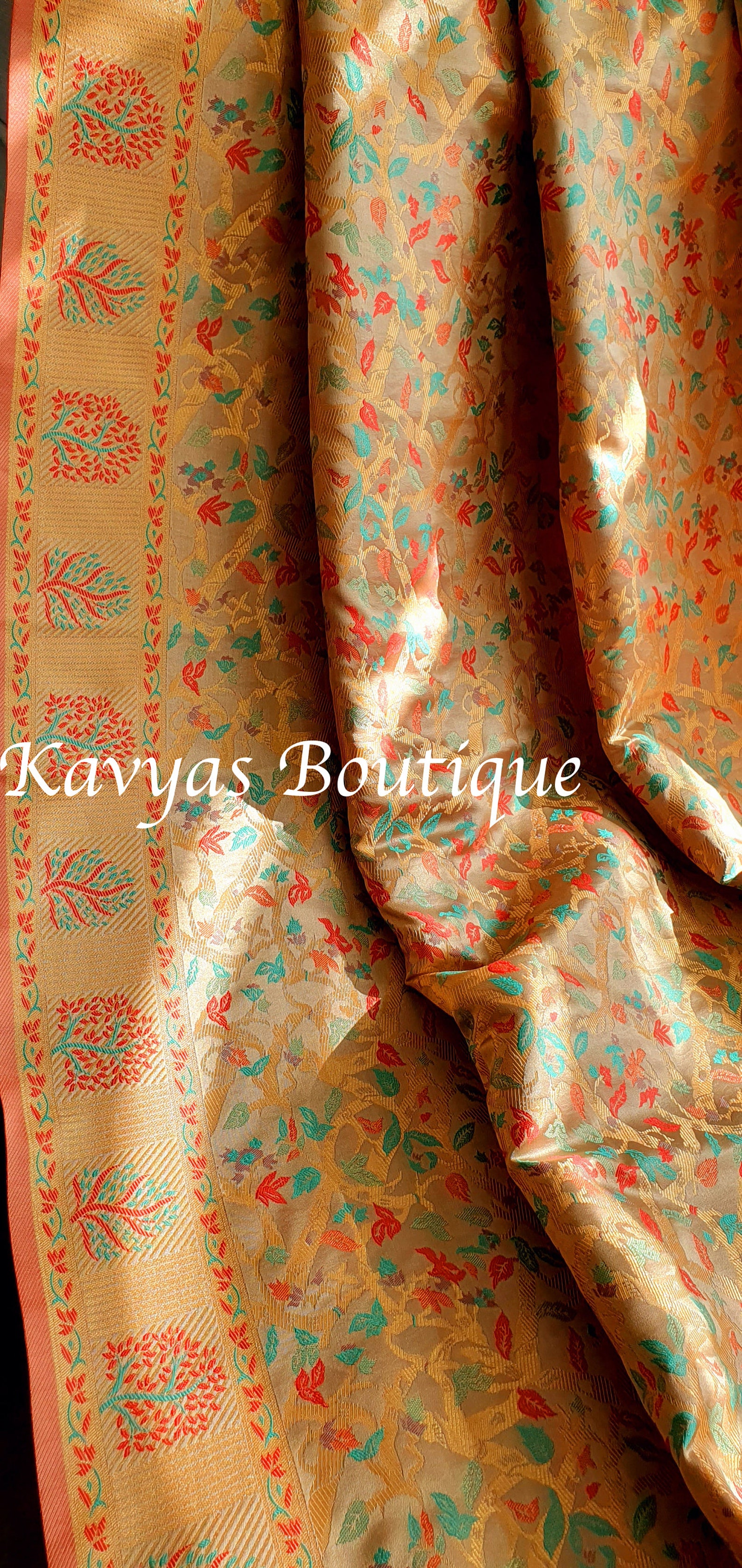 Caramel Satin Silk Saree | Sarees for Women | Kavya's Boutique Saree ...