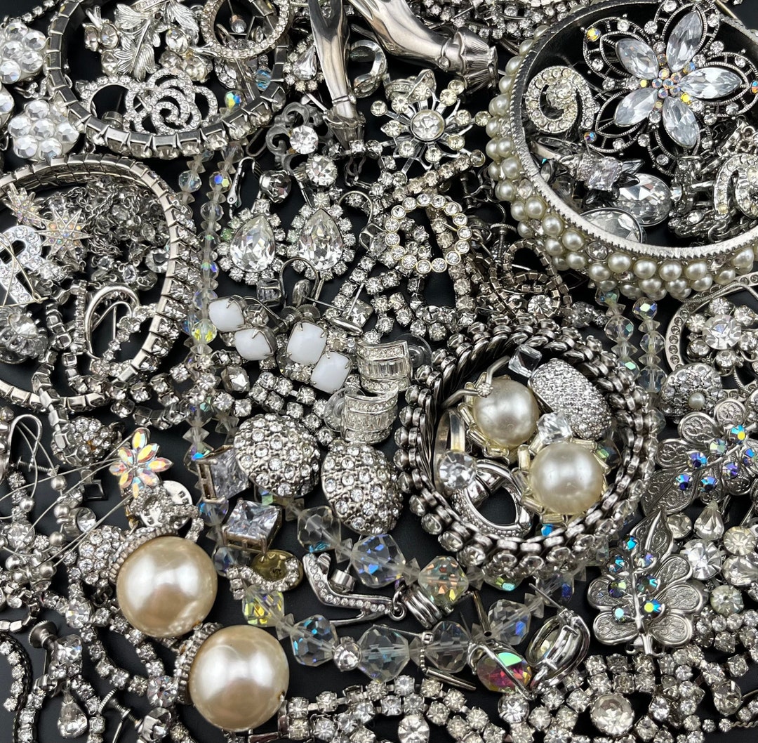 Blingy Jewelry Lots Rhinestone, Crystal, Gemstone: Antique, Vintage ...