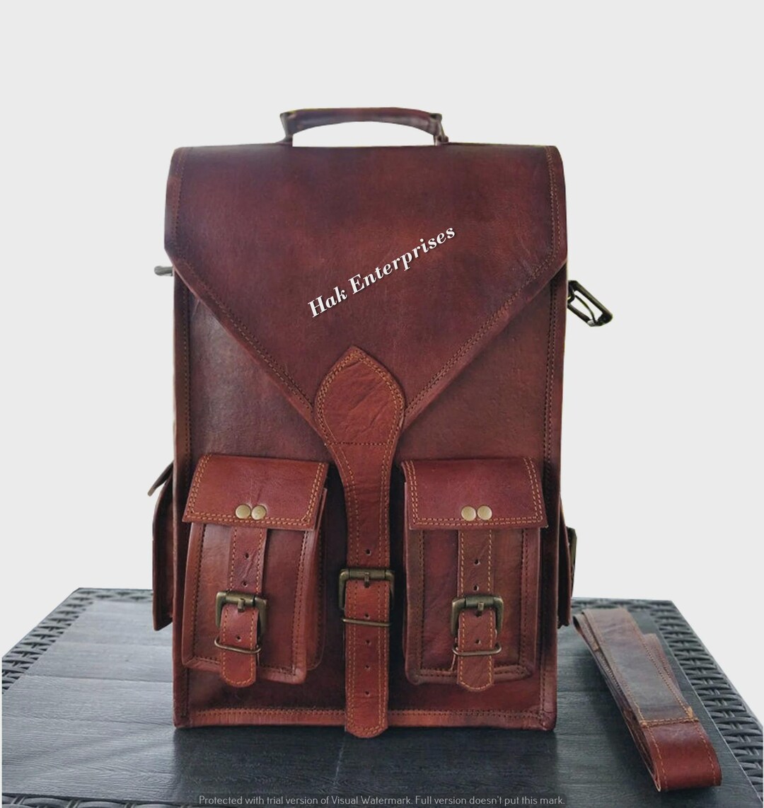 Distressed Leather Backpack: 15" Laptop Rucksack, Travel Holdall - Etsy