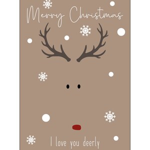 Christmas I Love You Deerly Footprint Art Print Off - Etsy