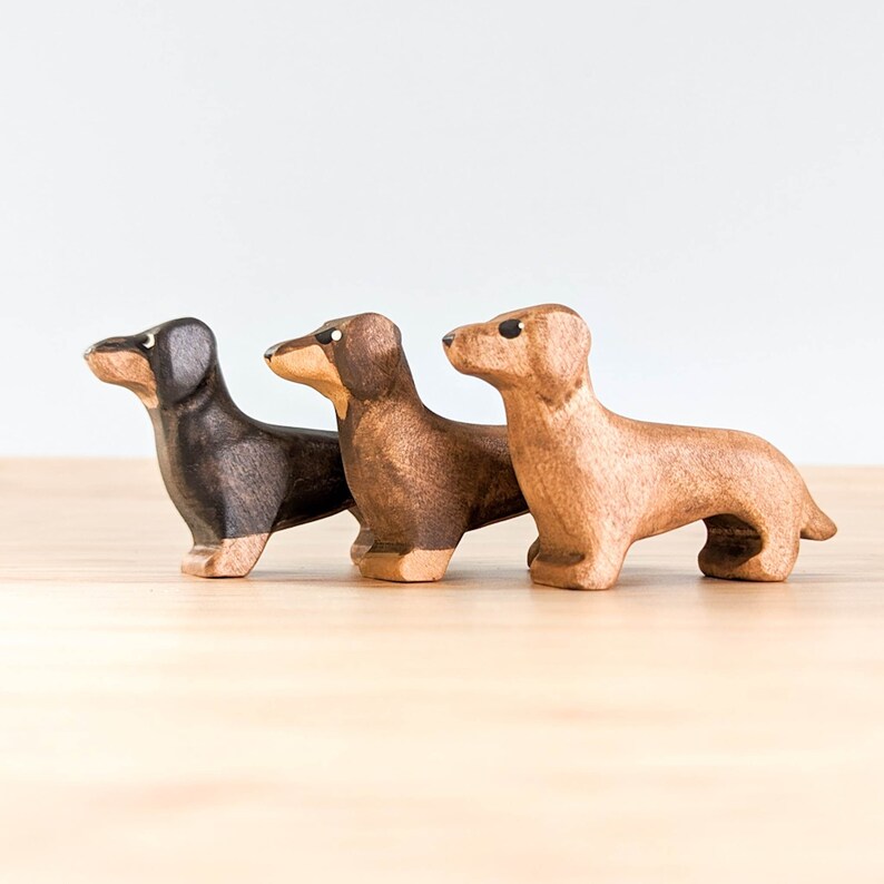 Dachshund Dog Wooden Toy Timber Toys Open-ended Play Handmade Wooden ...