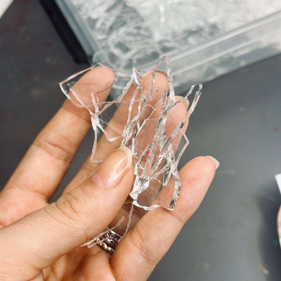 Fake Glass Shards (REUSABLE) - Special Effects Makeup Prop for ...