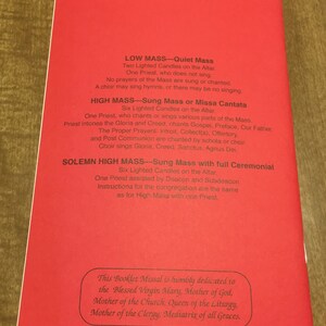 New Latin-english Booklet Missal Catholic Traditional Latin Mass Red ...