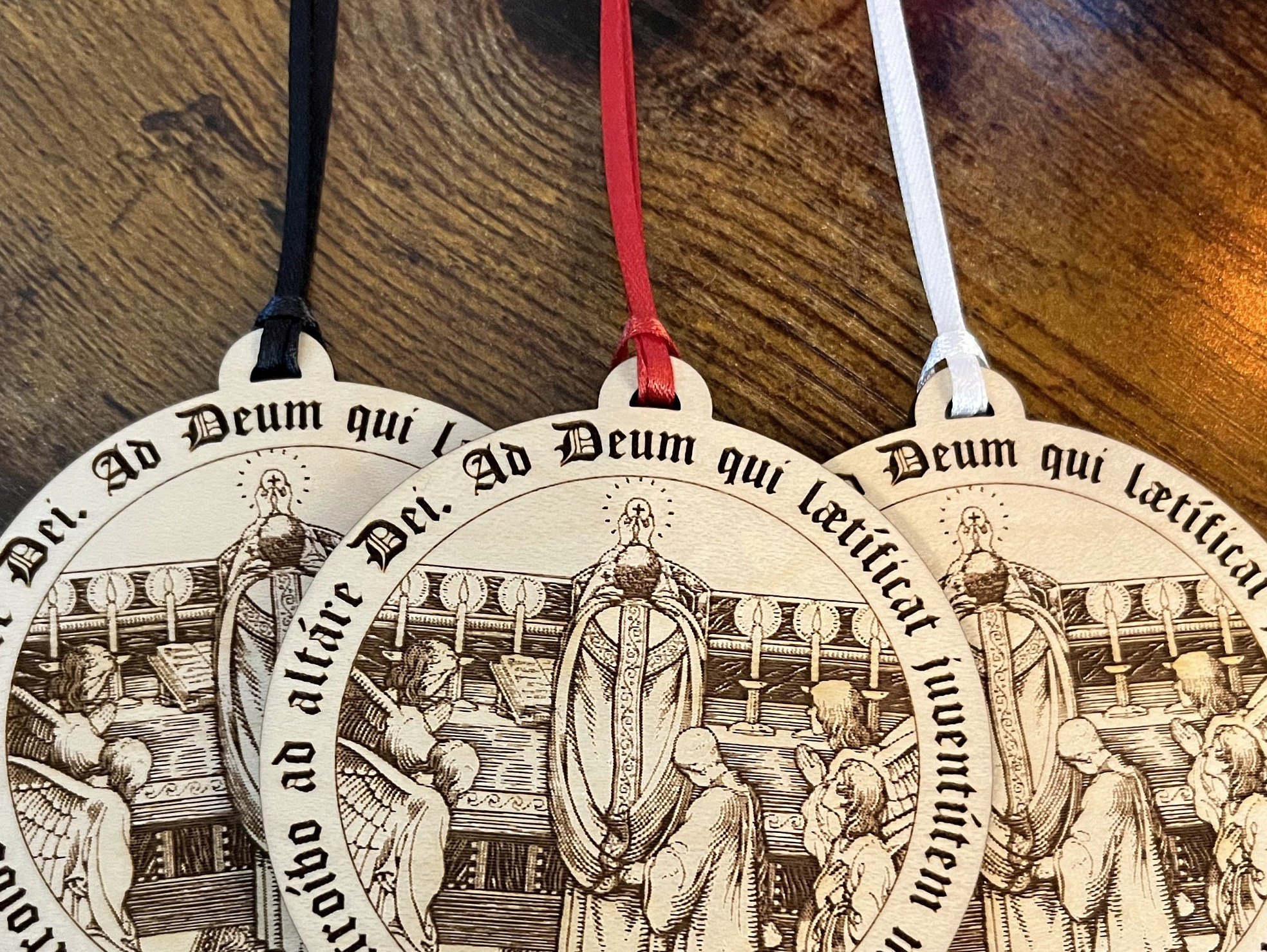 Personalized Catholic Priest Ornament Latin Mass Introibo Ad Altare Dei ...