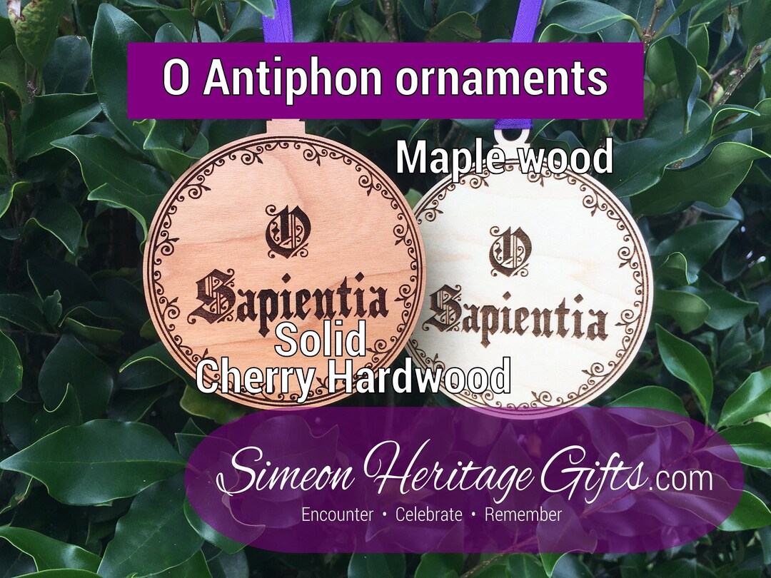 O ANTIPHONS Set of 7 LARGE Heirloom Quality Wood Ornaments Family ...