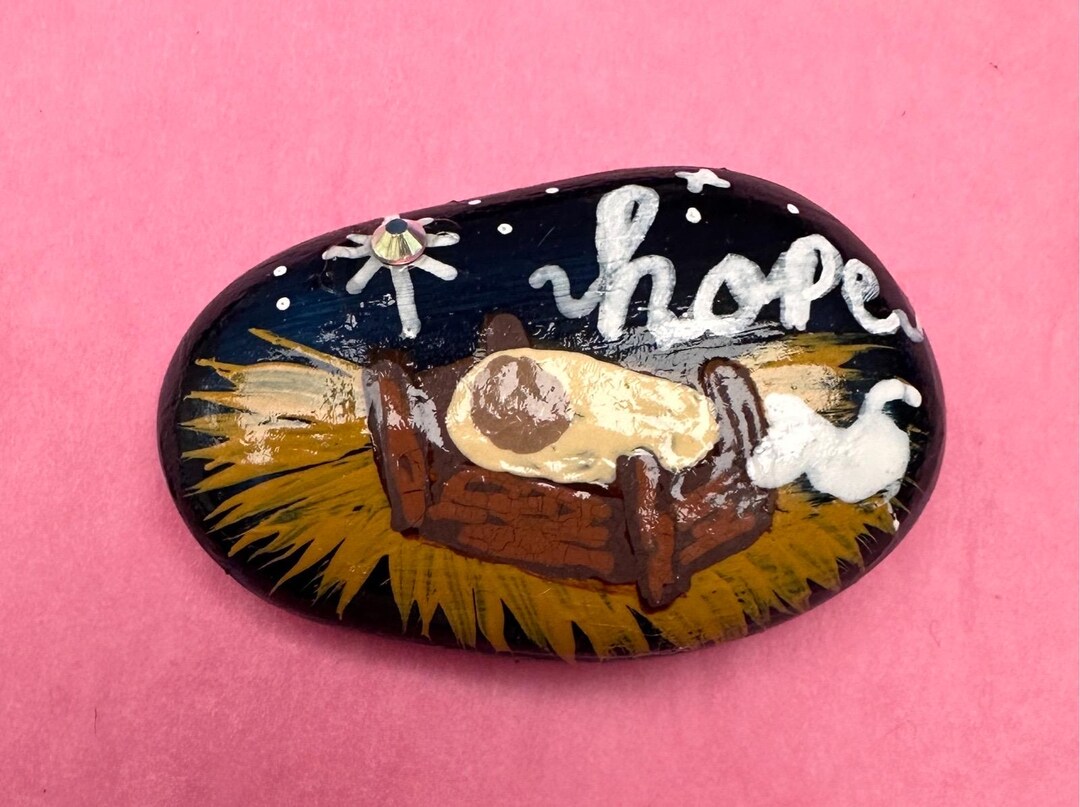 BABY JESUS Prayer Pebbles, Nativity Scene Story Stones Keepsake | Faith ...