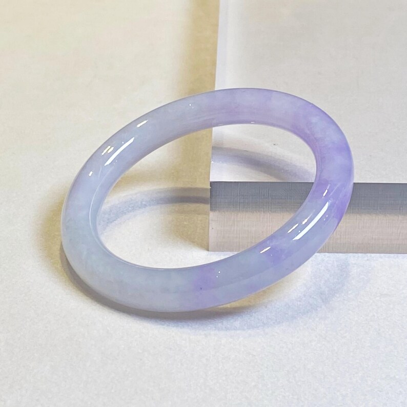 54.5 Mm Intense Lavender Jadeite Bangle - Certified Type A Burmese Jade ...