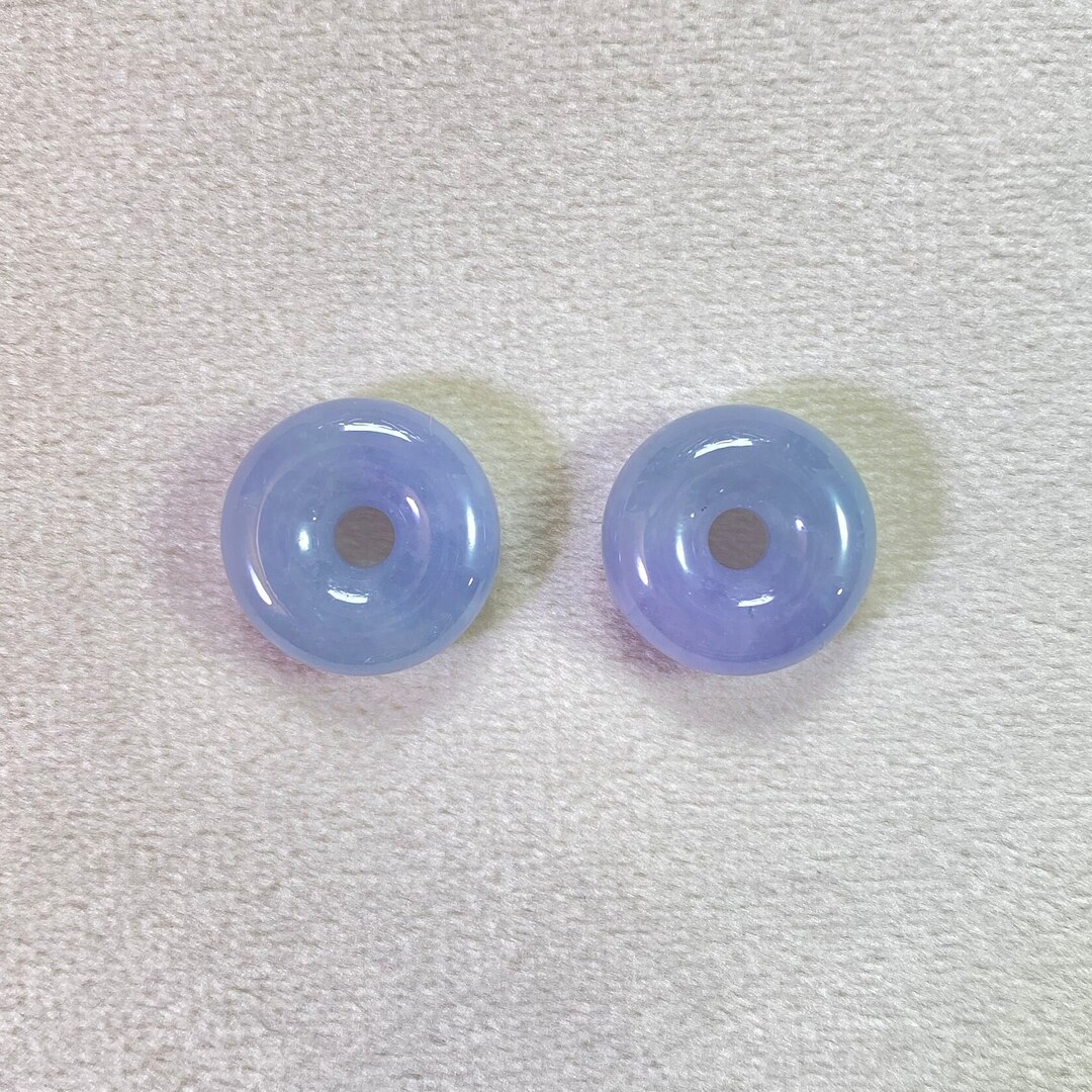 A Pair of Exquisite Donut Jade, Round Jadeite, Loose Jade Beads ...