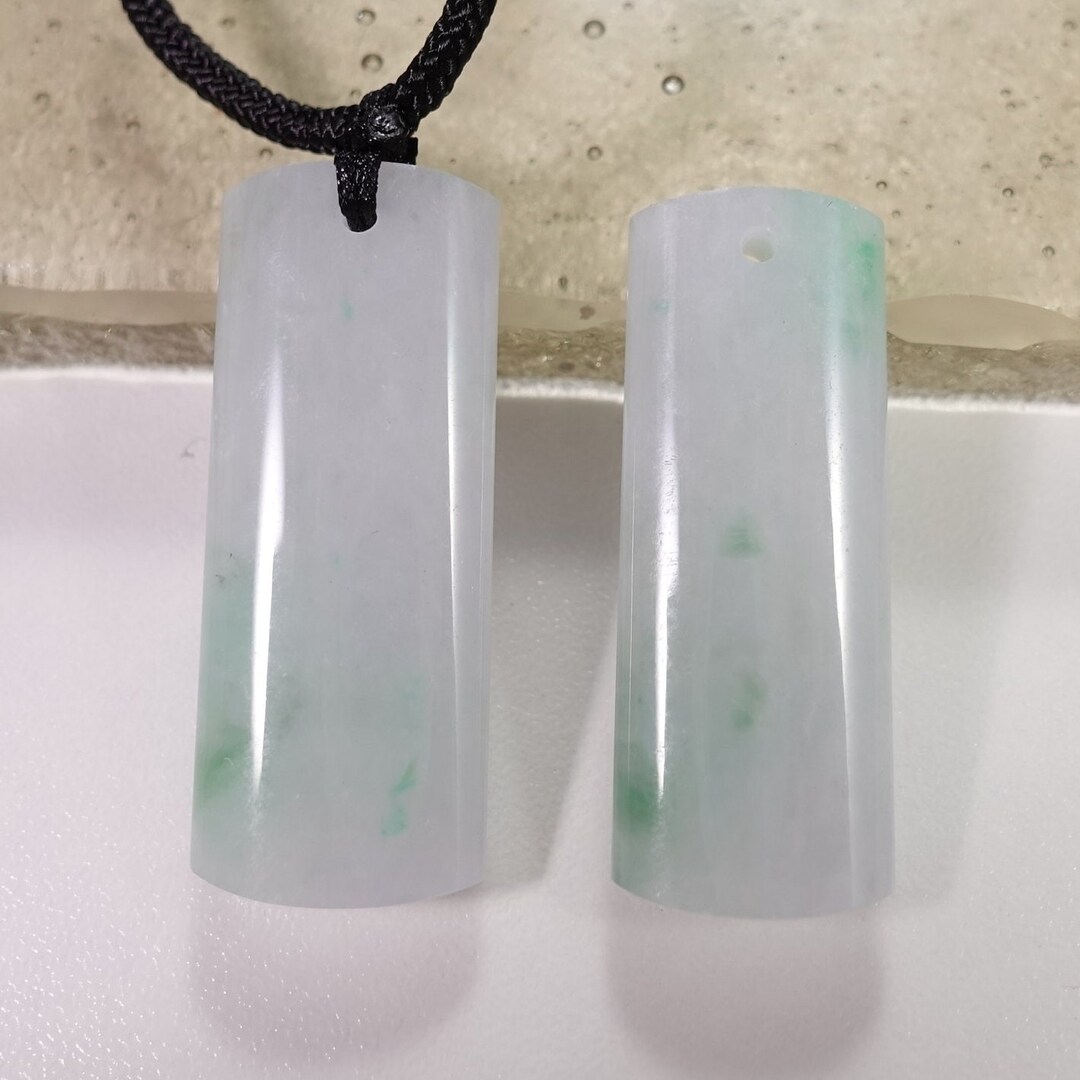 Rectangular Jade Pendant, Handmade Jade Block, Smooth Intense Green ...