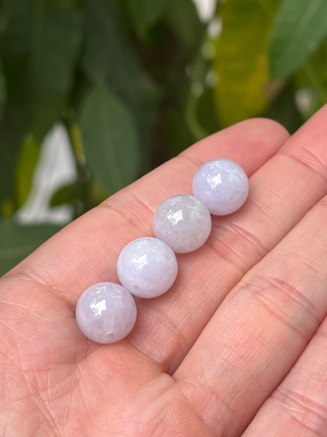 Loose Jade Beads, Genuine Type A Jade, Loose Gemstone, Hole Drilled ...