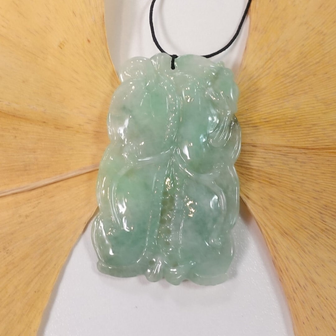 Jade Pendant, Green Jade Necklace, Jade Necklace, Green Gem Jewelry ...
