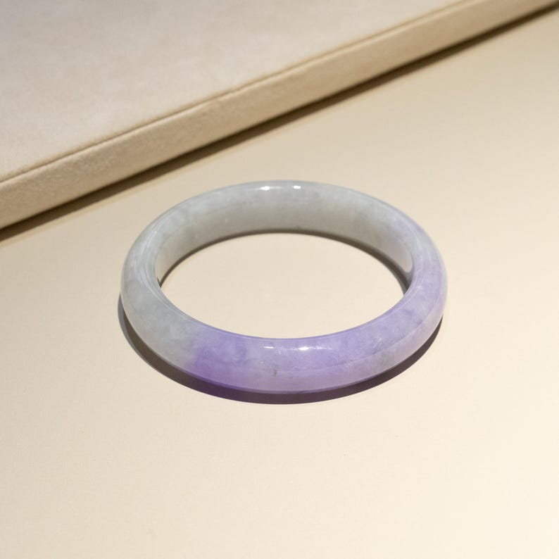 54mm Intense Purple Jadeite Bangle ,grade A Burmese Jade, Unique Luxury ...