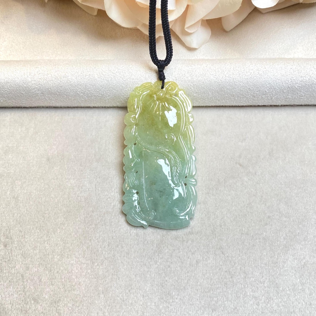 Natural Jadeite Gemstone Necklace, Handcrafted Jade, Jade Necklace ...