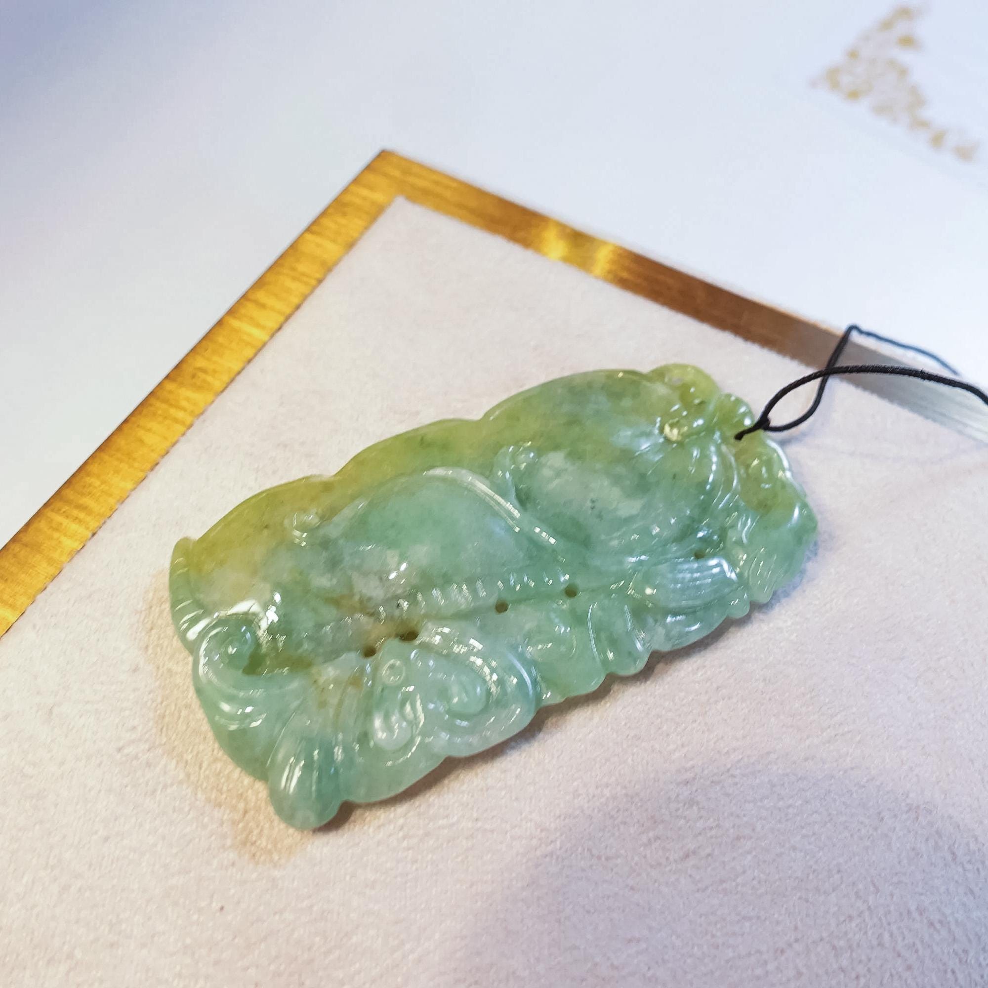 Jade Pendant, Green Jade Necklace, Jade Necklace, Green Gem Jewelry ...