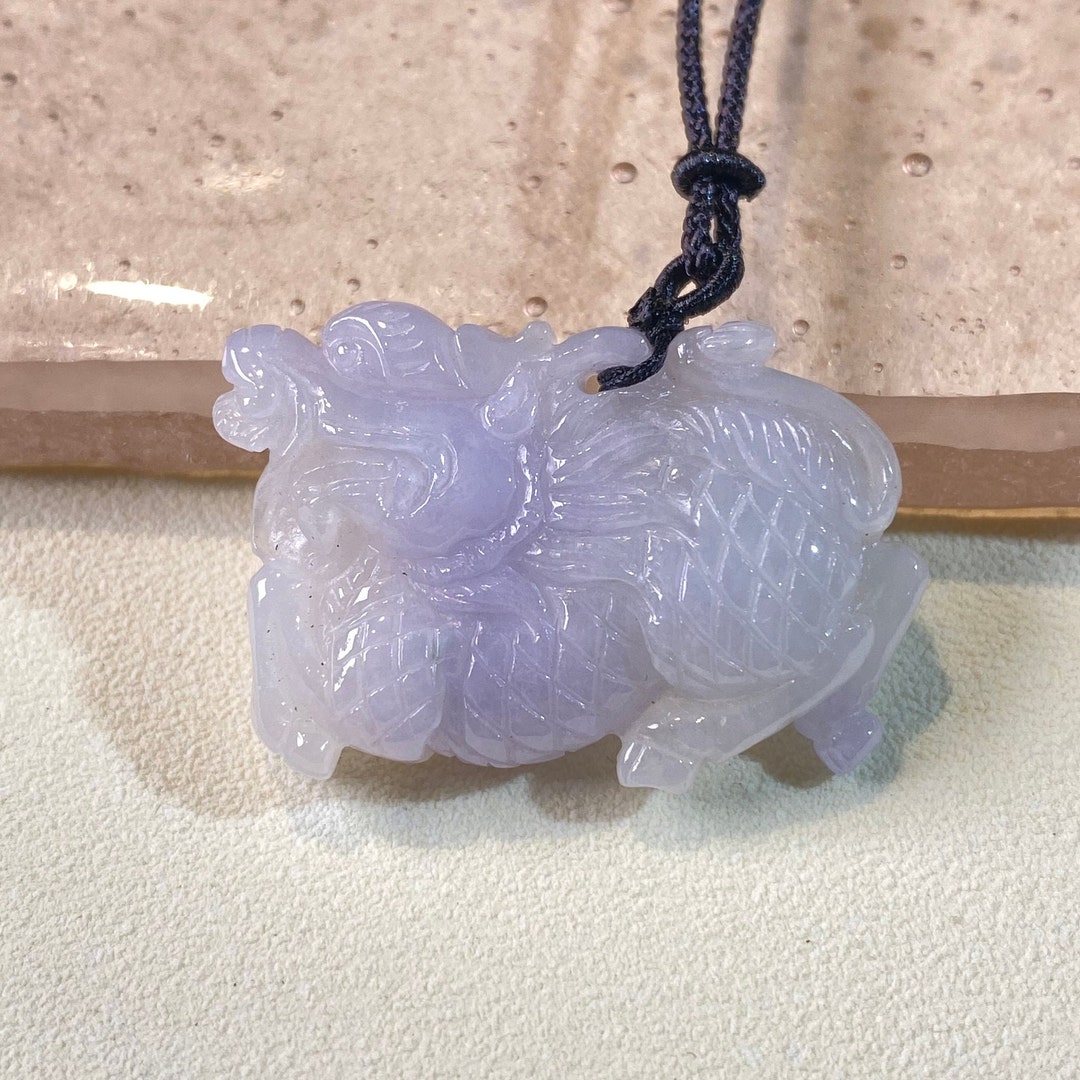 High Quality Jade Hand Carved Unicorn Jade Pendant Bring Good - Etsy